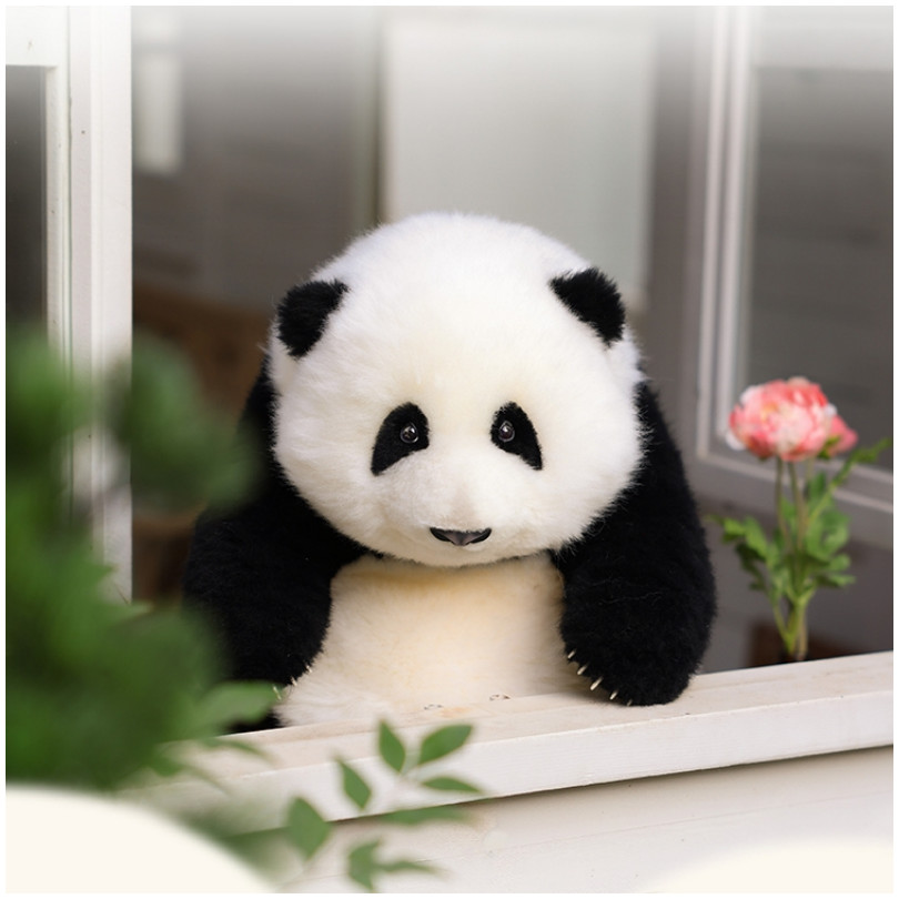 Hehua Panda Plush 6 Months: Lifelike Panda Plush with Silicone Filling